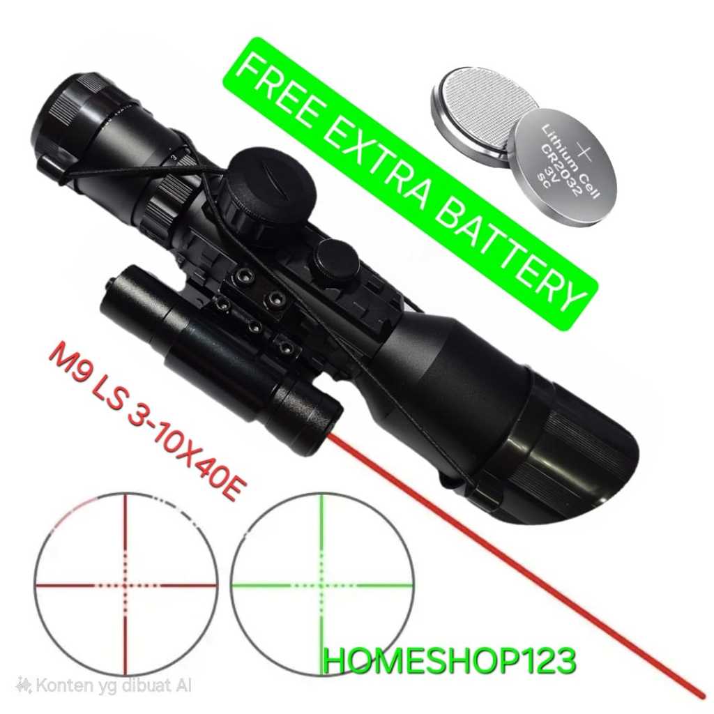 Jual Teleskop Accurate M9 Tele Teropong Riflescope M9 Red Laser ...
