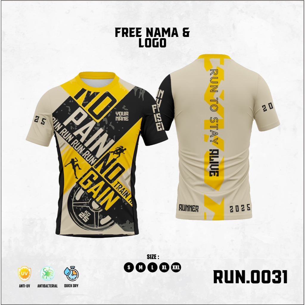 Jual Baju Kaos Olahraga Lari | Jersey Running Quick Dry Fit ...