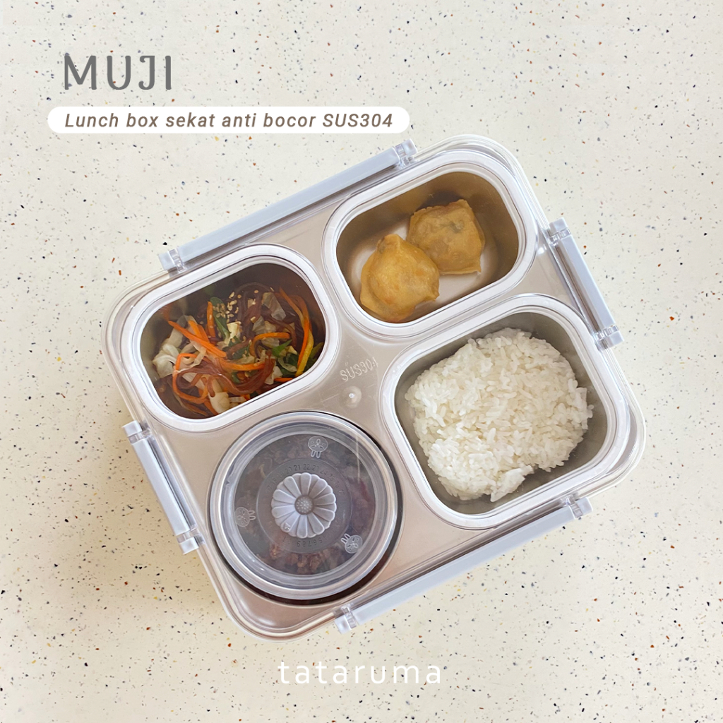 Jual TATARUMA Muji - Lunch Box Stainless 304 4 Sekat Kotak Bekal Anti ...