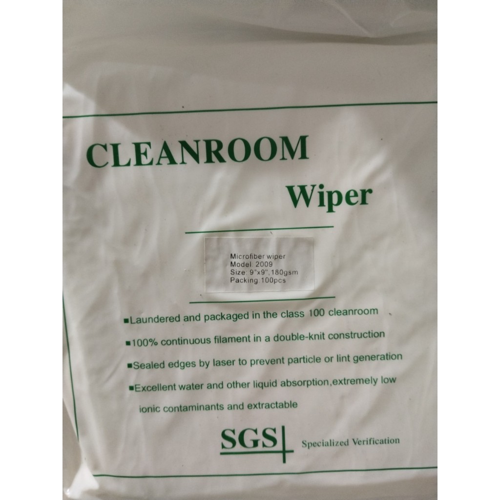 Jual CLEANROOM WIPER MICROFIBER WIPER 9'' X 9'' | Shopee Indonesia