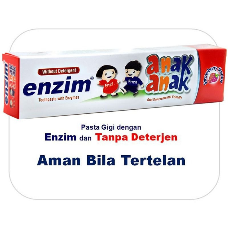 Jual ENZIM Pasta gigi anak tanpa detergen 42gr&63G#ODOL Enzim#Enzim ...