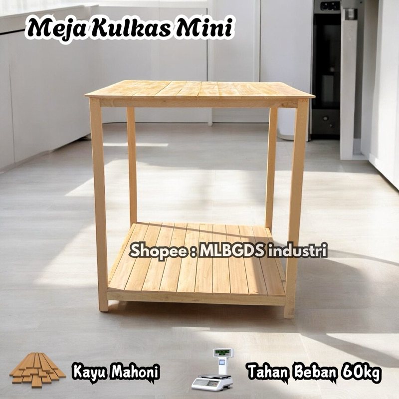 Jual Meja Kulkas Mini Ukuran 60x50x70cm Rak Kayu Susun | Shopee Indonesia