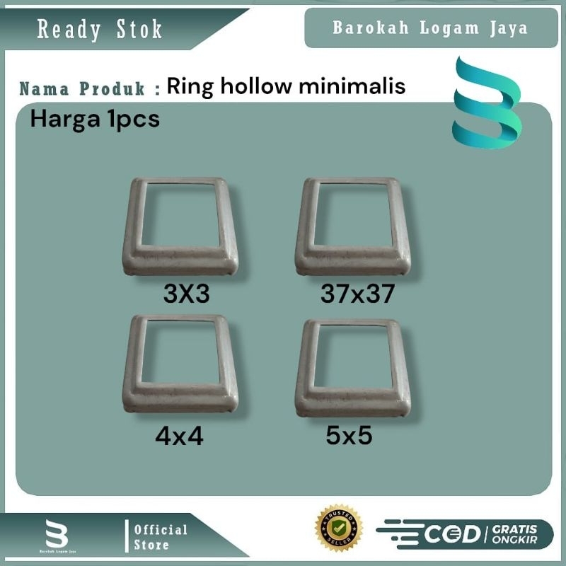 Jual Ring hollow tapak hollow minimalis ukuran 3x3 4x4 5x5 full | kaki ...