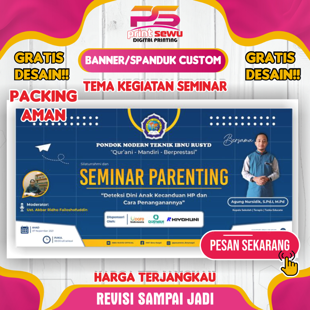Jual CETAK BANNER/SPANDUK ACARA SEMINAR | BANNER CUSTOM | BISA GRATIS ...
