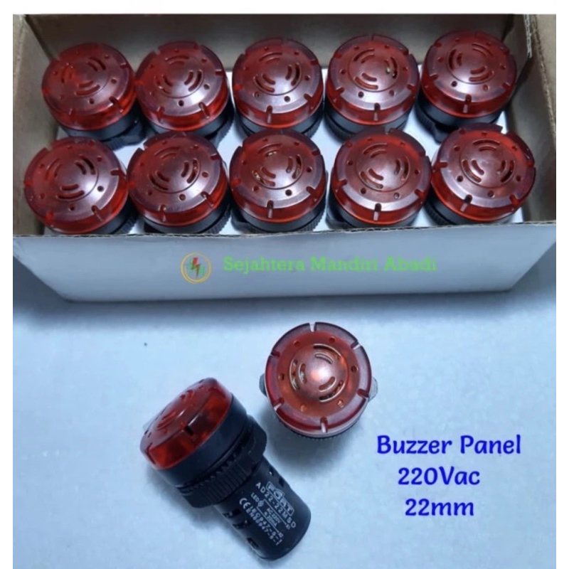 Jual Buzzer Panel 220VAc 22mm Merah | Shopee Indonesia