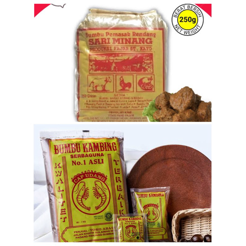 Jual Bumbu Kambing Rendang Cap Udang | Bumbu Rendang Sari minang- Per ...