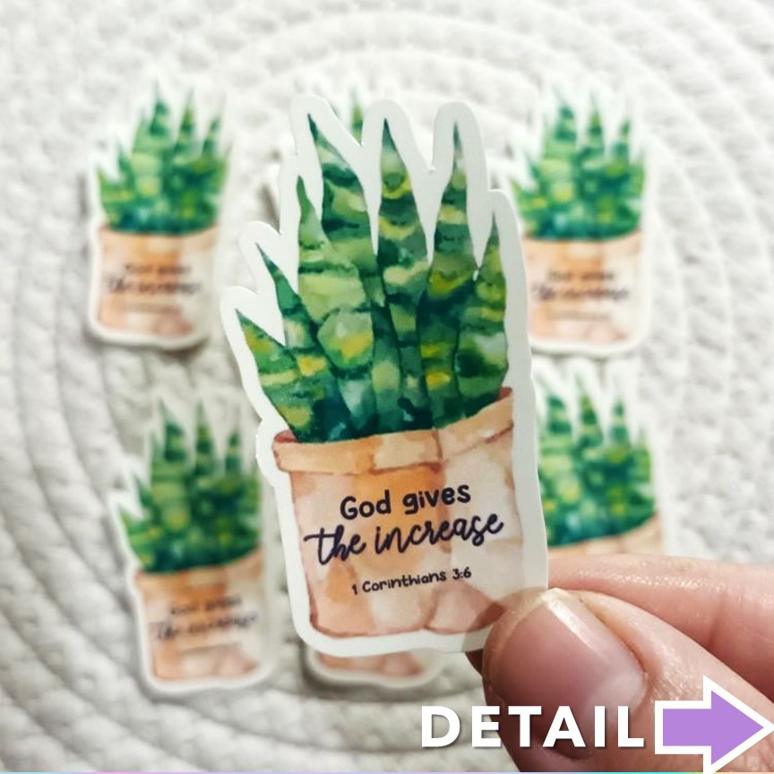 Jual Stiker God Gives The Increase | BENDIGA Christian Sticker ...