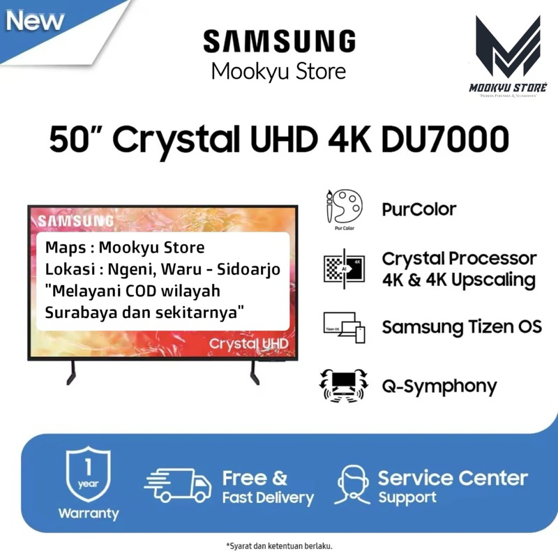 Jual SAMSUNG LED SMART TV 50 inch UA50DU7000 | 50DU7000 ...