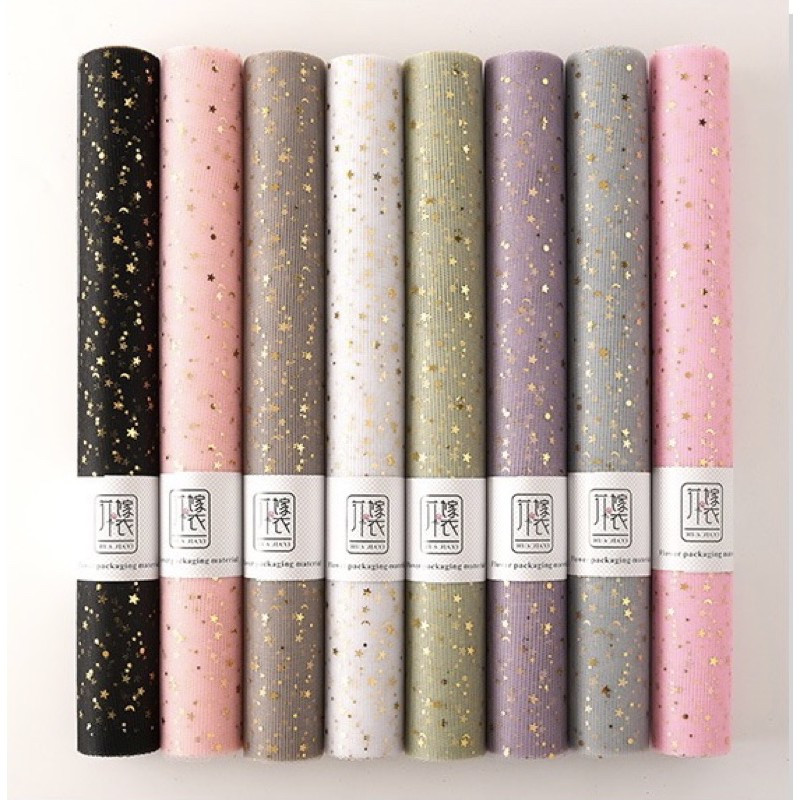 Jual GOLD STAR TILE ROLL KERTAS BUNGA (1 ROLL)/ FLOWER WRAP/ PEMBUNGKUS ...