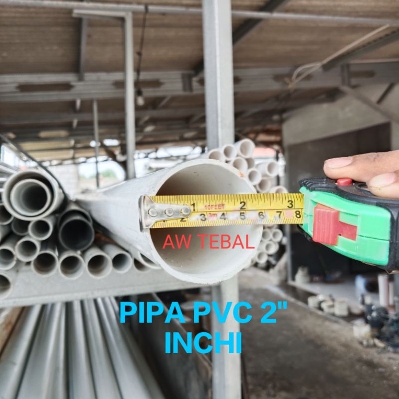 Jual Pipa pvc 2" inchi aw panjang 10 cm tebal 2,2 mm | Shopee Indonesia