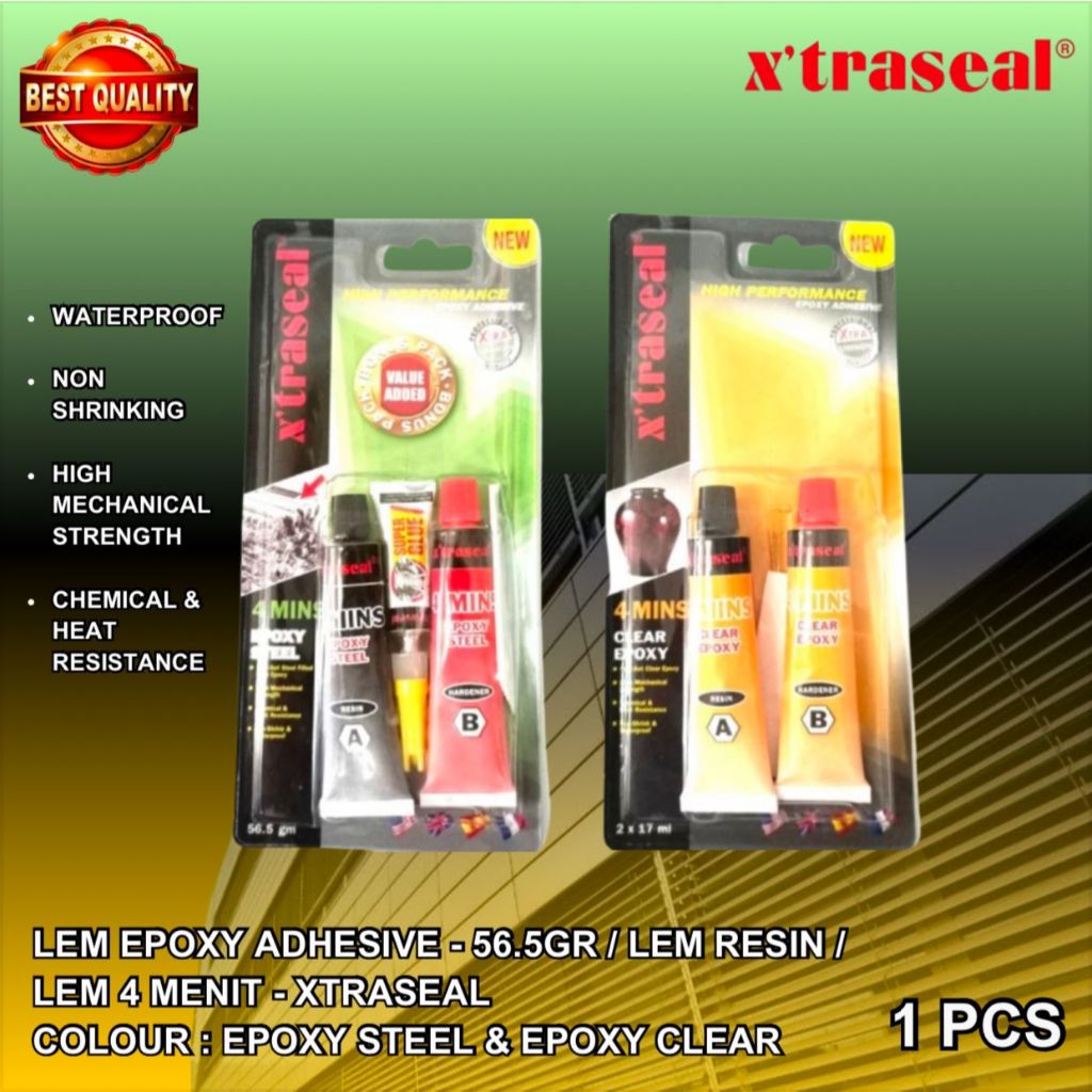 Jual Lem Epoxy/Lem Resin/Lem 4menit warna Grey/Clear setara Dextone ...