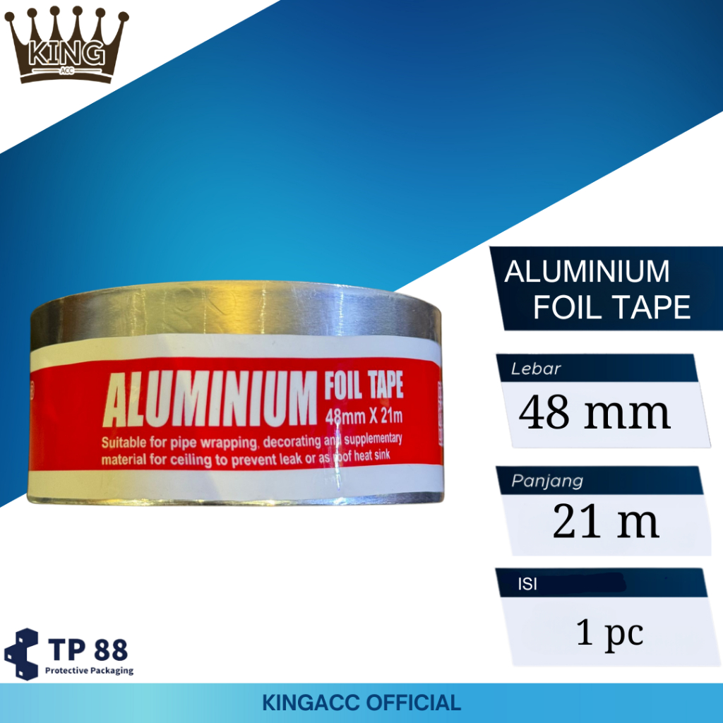 Jual Lakban Isolasi Aluminium Foil 48mm x 21m 1pc | Shopee Indonesia