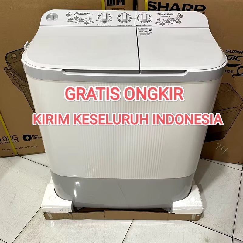 Jual Mesin Cuci Sharp 2 Tabung ES-T 90 MW Garansi Resmi | Shopee Indonesia