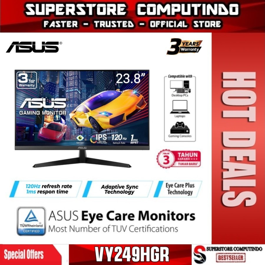 Jual Monitor LED Asus VY249HGR 24" IPS 1080p FHD 120Hz 1ms VGA HDMI ...