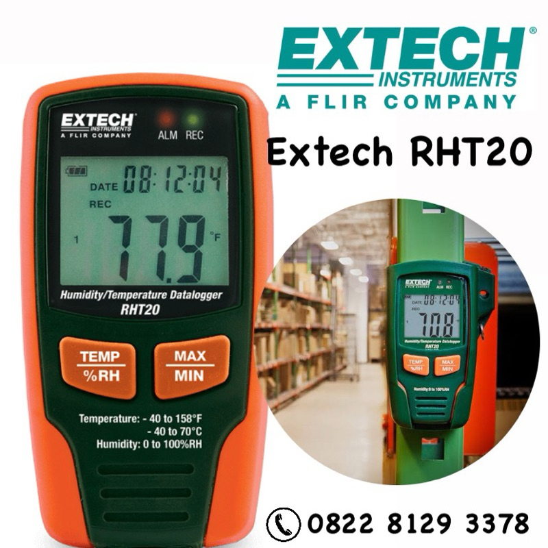Jual Extech RHT20: Humidity and Temperature Datalogger W/ LCD | Shopee Indonesia