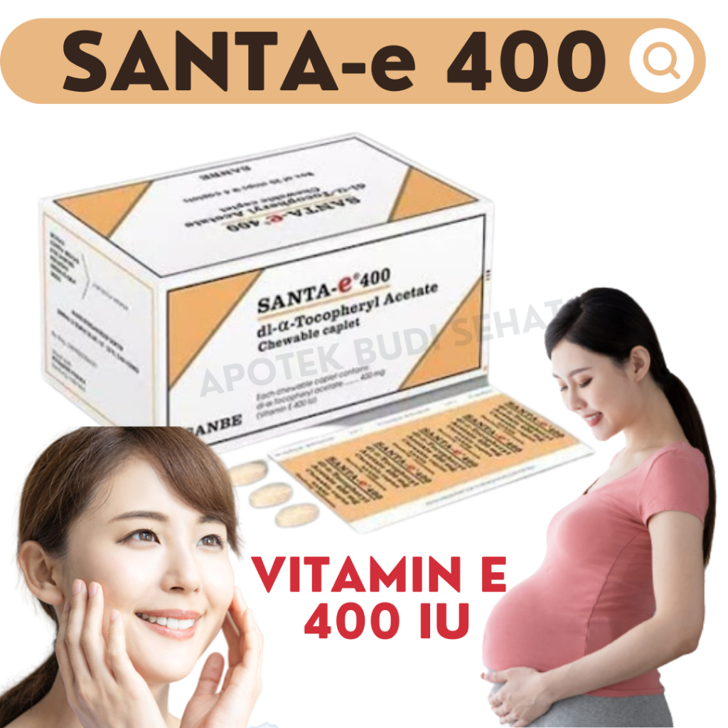 Jual Santa E 400 Vitamin E 400 IU Tablet Kunyah Tingkatkan Imun Tubuh ...