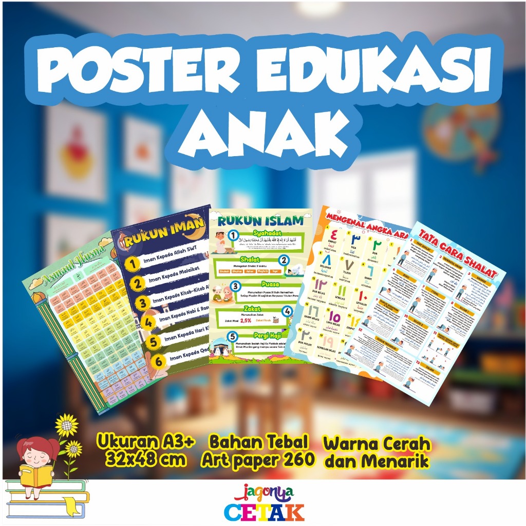 Jual POSTER BELAJAR/POSTER EDUKASI ANAK/POSTER BELAJAR ANAK ...