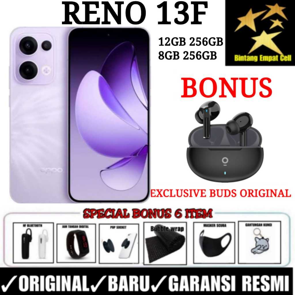 Jual OPPO RENO 13F 5G 4G 12/256 & 8/256 GARANSI RESMI | Shopee Indonesia