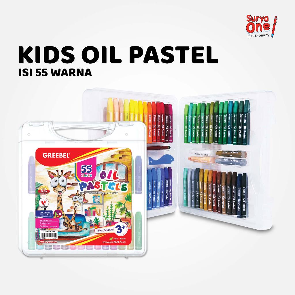 Jual GREEBEL Crayon 55 Warna / Krayon 55 Warna / Greebel Kids Oil ...
