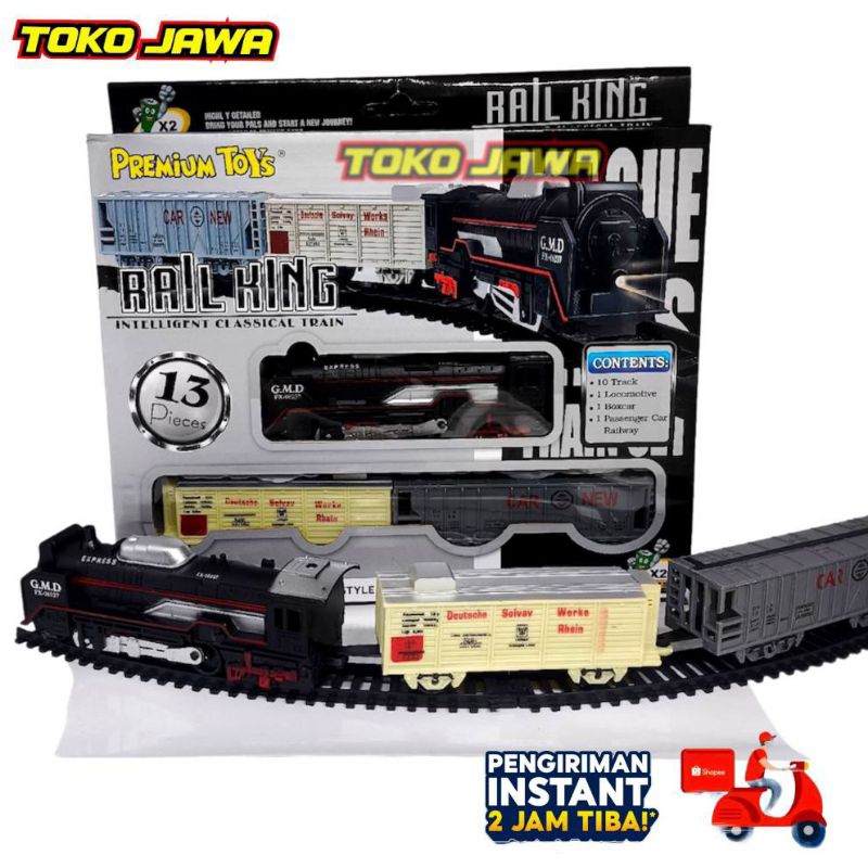 Jual MAINAN KERETA ANAK RAIL KING 13 PCS TRAIN TRACK RAILKING KADO ANAK | Shopee Indonesia