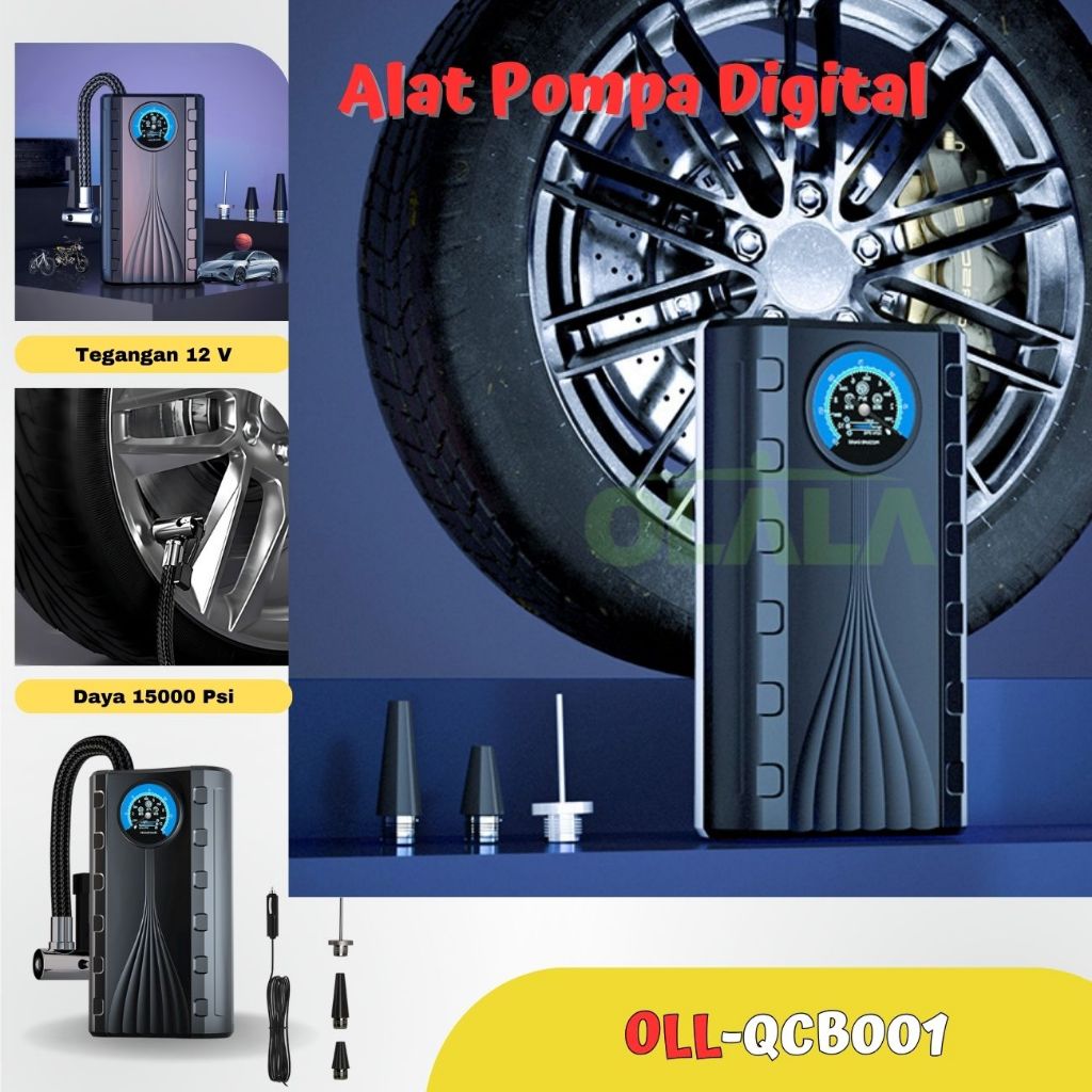 Jual Pompa Ban Mobil Truk Motor Elektrik Cek Tekanan Angin Digital ...