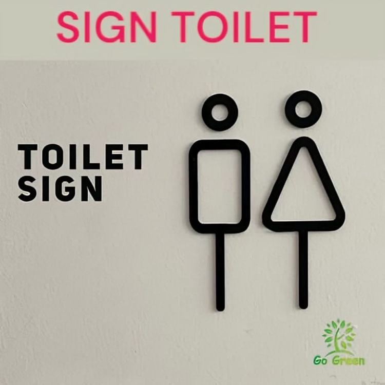 Jual SIGN AKRILIK TOILET KAMAR MANDI SIGN BOARD Toilet Sign Acrylic ...