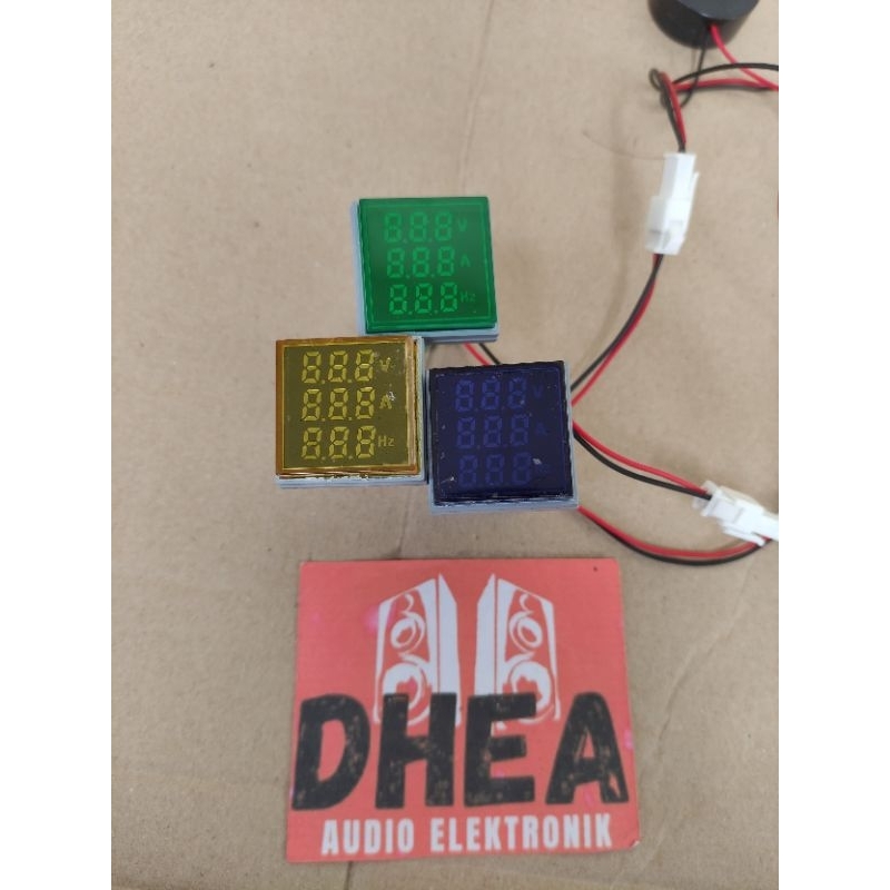 Jual Lampu Pilot Volt Hz Amper kotak plus current CT Amper volt+hz ...