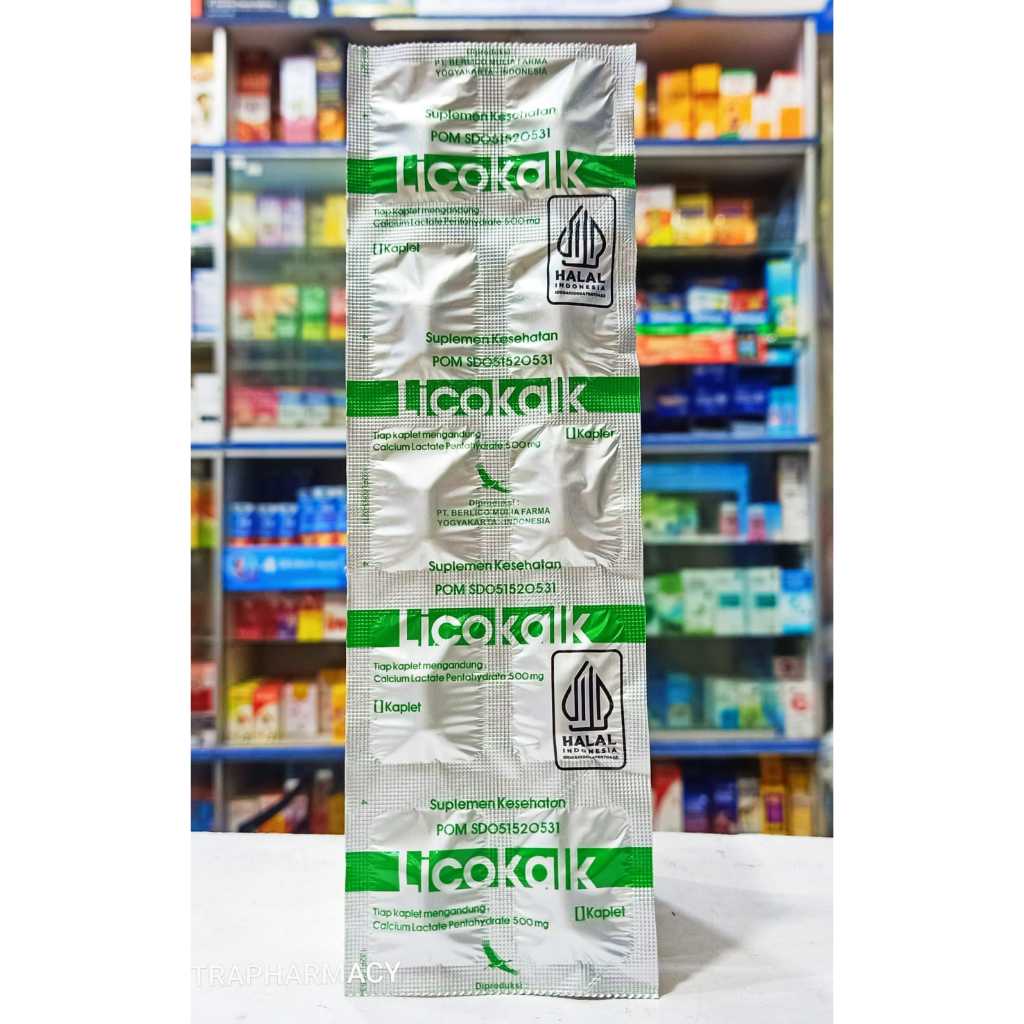 Jual LICOKALK (1 STRIP ISI 10 KAPLET) - MEMBANTU MEMENUHI KEBUTUHAN ...