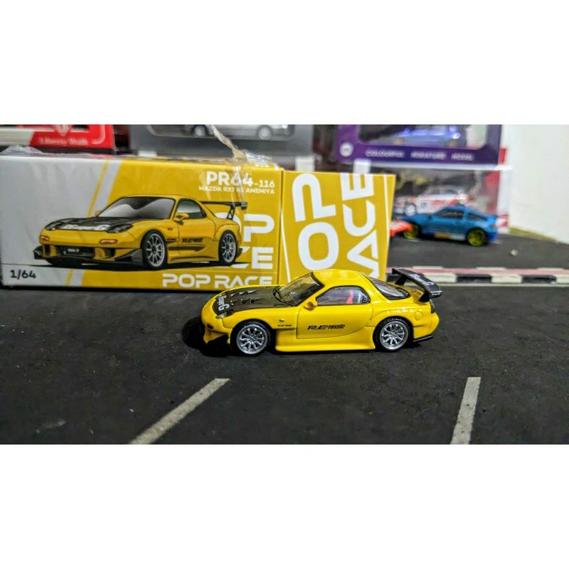 Jual Diecast Poprace Pop Race Mazda RX7 RX 7 RE Amemiya Yellow | Shopee ...