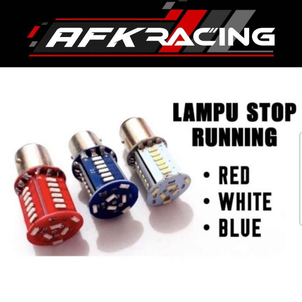 Jual Lampu Stop led Rem 30 Mata Bayonet Kedip Flash ACDC 12v Running ...