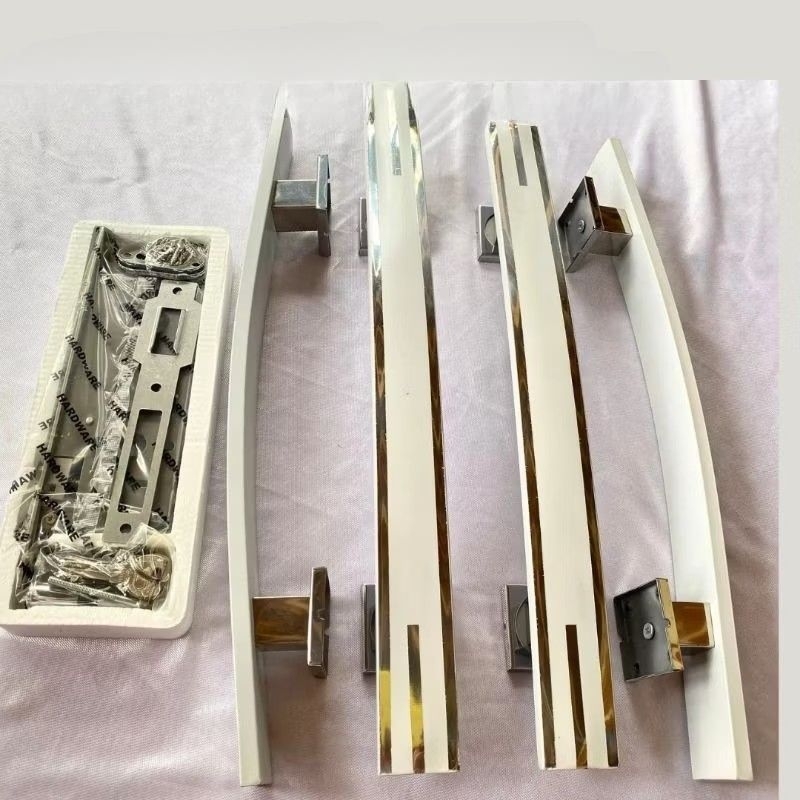 Jual 4pcs Handle pintu rumah 60cm stainless + kunci gagang pintu rumah ...