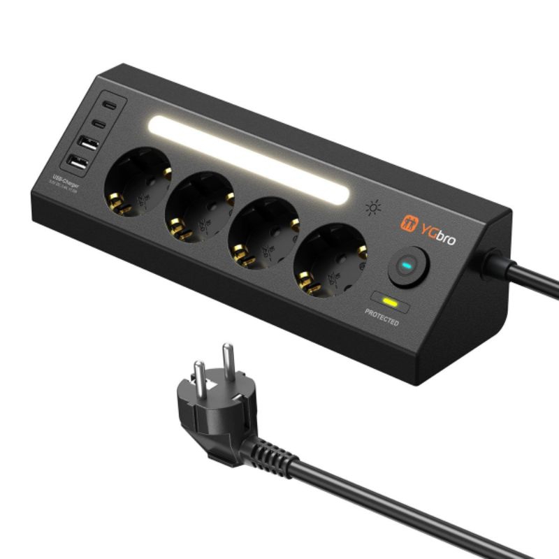 3/4 In Size Socket Wrenches 2 Socket Sets Power Socket With 2 USB Slots ...
