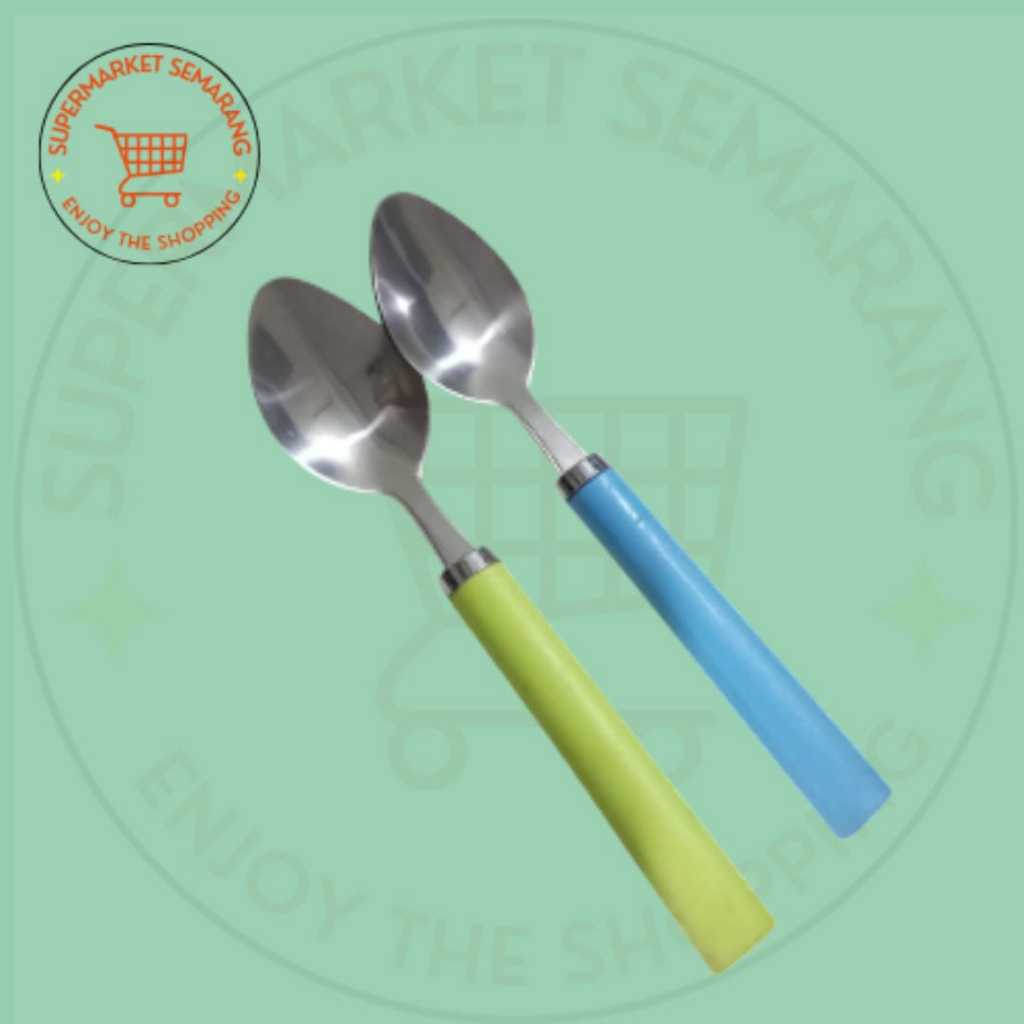 Jual Sendok Kecil Polos Warna Plastik / Sendok Kecil Stainless Plastik ...