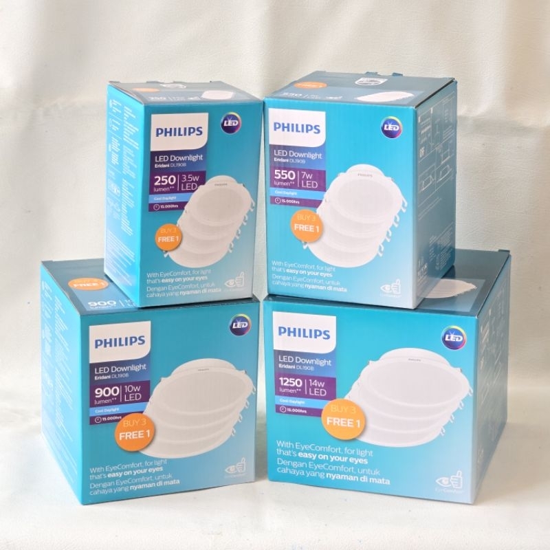 Jual PHILIPS LAMPU DOWNLIGHT LED ERIDANI INBOW MULTIPACK 3.5 7 10 14 W ...