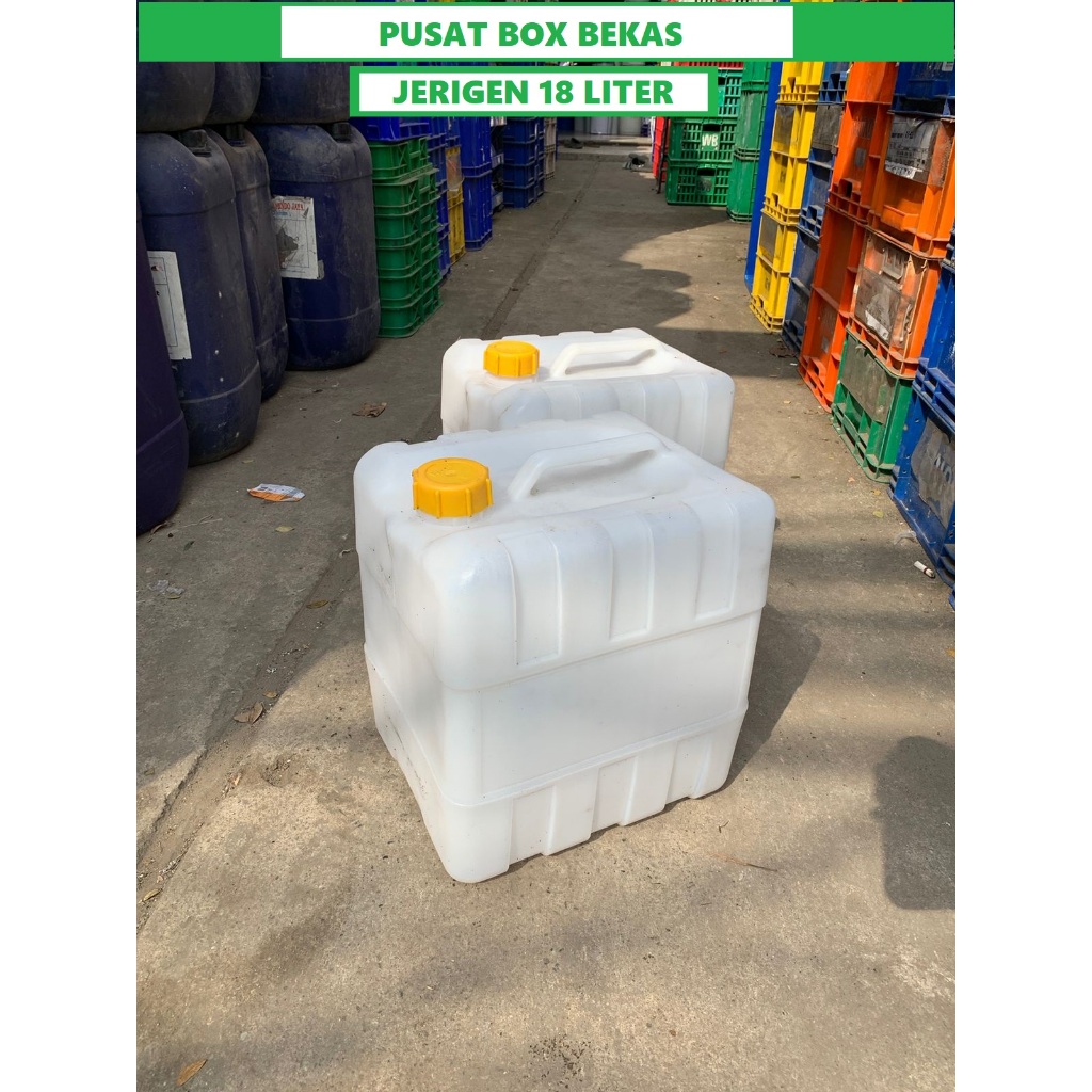 Jual Jerigen 18l Derigen 18kg/ Drigen Putih 18liter tempat minyak bekas berkualitas | Shopee ...