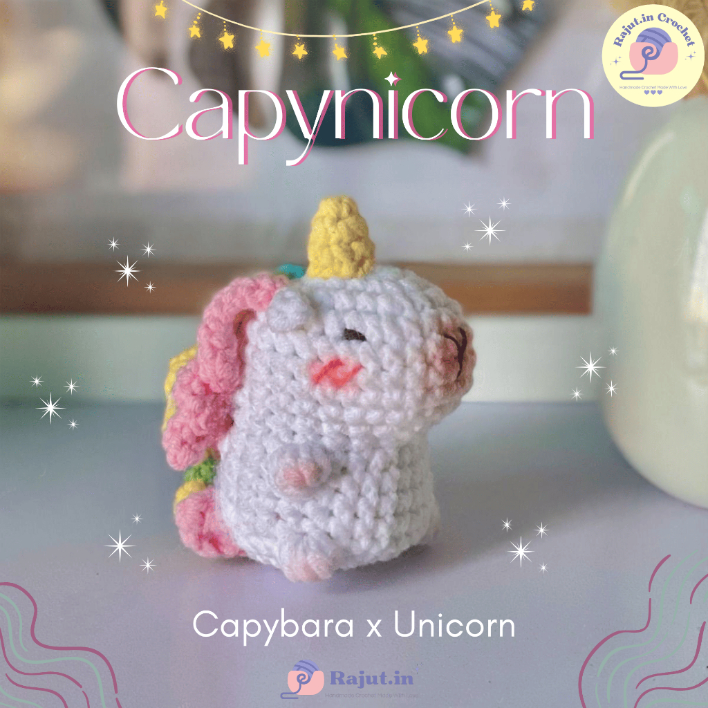 Jual (100% Handmade) Capynicorn [Capybara X Unicorn] Gantungan Kunci ...