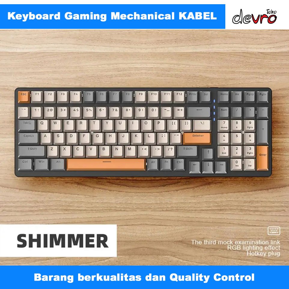 Jual Keyboard Gaming Mechanical Kabel Wired USB RGB Red Axis Switch Red ...