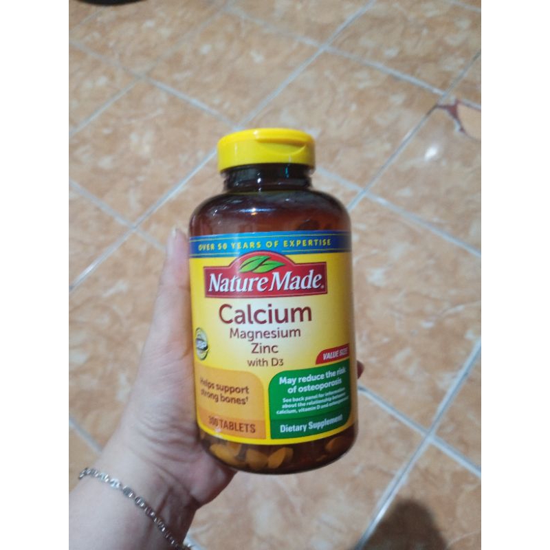 Jual Nature made Calcium Magnesium zinc 300 tablet Vitamin D3. | Shopee ...