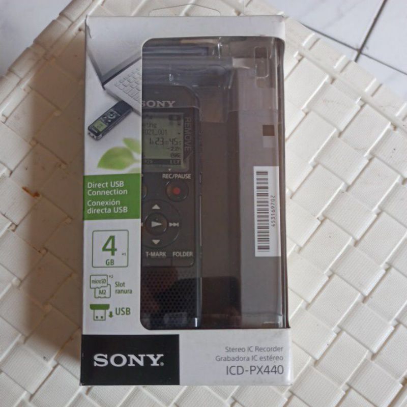 Jual Digital voice recorder SONY ICD-PX440 memory 4Gb,New Old Stock ...