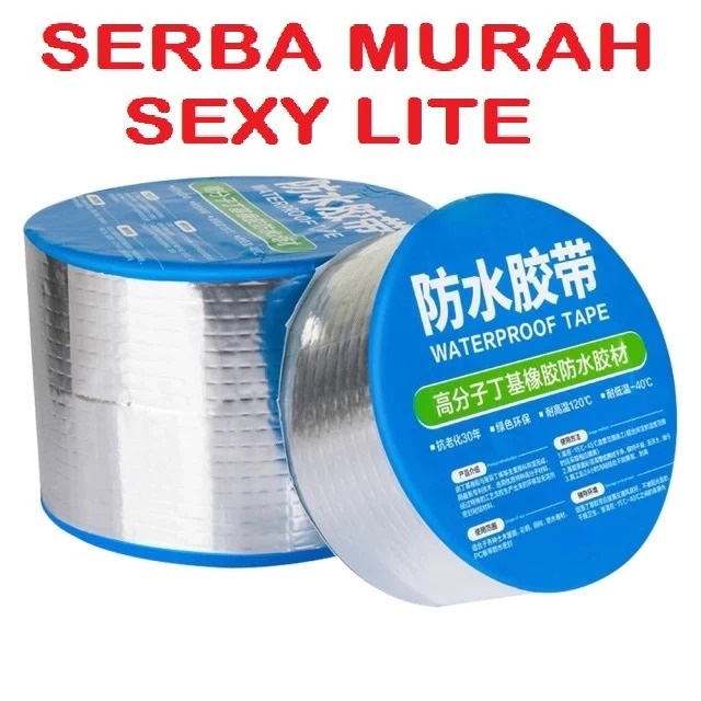 Jual LAKBAN ALUMINIUM Lakban Anti Bocor 3m 5m Lem Anti Air Alumunium Foil Butyl Super Waterproof ...