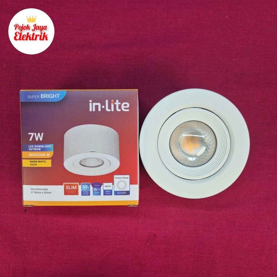 Jual INSS236R Lampu DownLight Mini 7W LED COB Adjustable OB Outbow Body ...