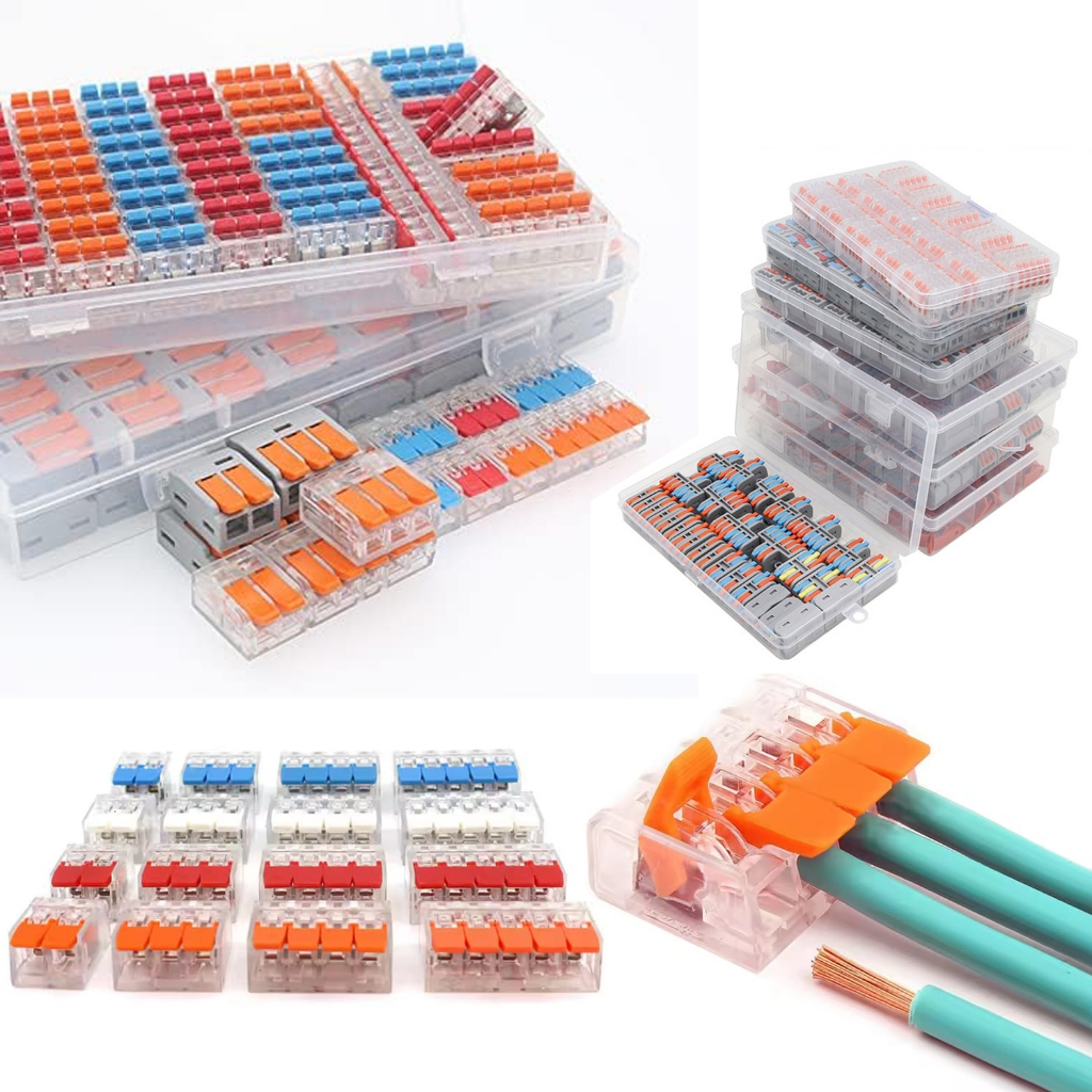 Jual 100pcs Terminal Listrik Blok Connector Box Electrical Lever Wire ...