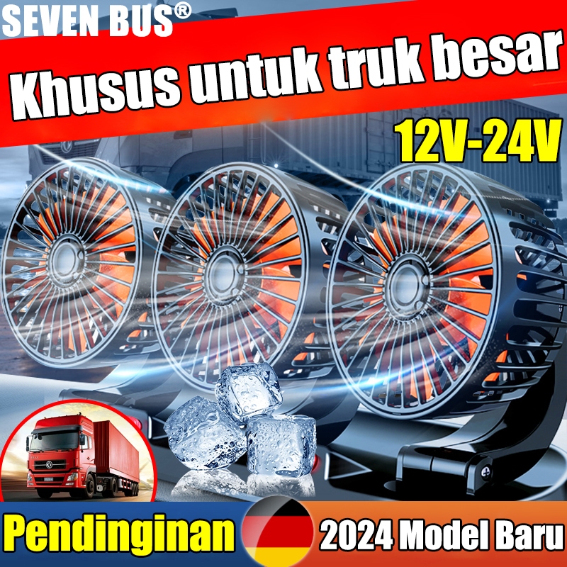 Jual SEVENBUS Kipas angin mobil 12/24volt Tiga roda gigi penyesuaian ...