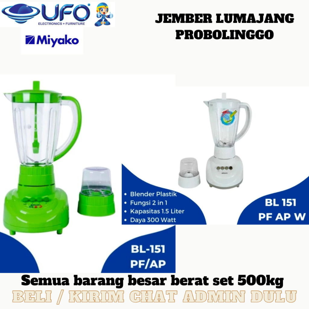 Jual Miyako BL151PF/AP HIJAU BL151PF/AP W PUTIH BLENDER | Shopee Indonesia