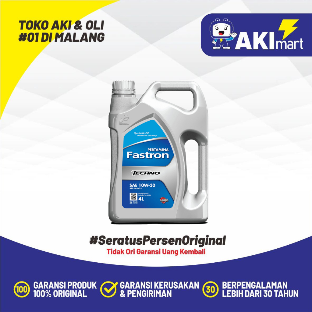 Jual OLI MESIN MOBIL OLI MOBIL PERTAMINA FASTRON TECHNO 10W-30 SN 4 ...