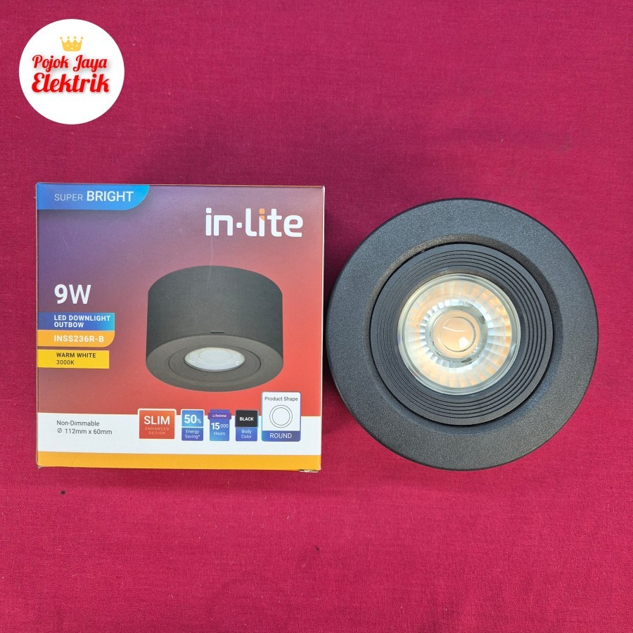 Jual INSS236R Lampu DownLight Mini 9W LED COB Adjustable OB Outbow Body ...