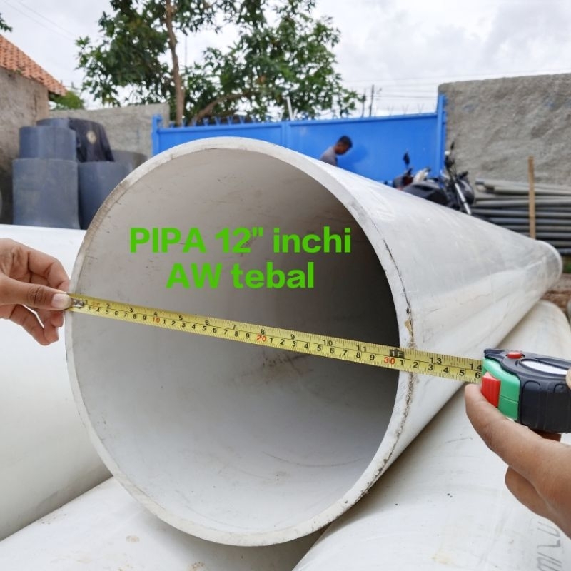 Jual Pipa pvc 12" inchi aw panjang 60 cm tebal 11 mm | Shopee Indonesia