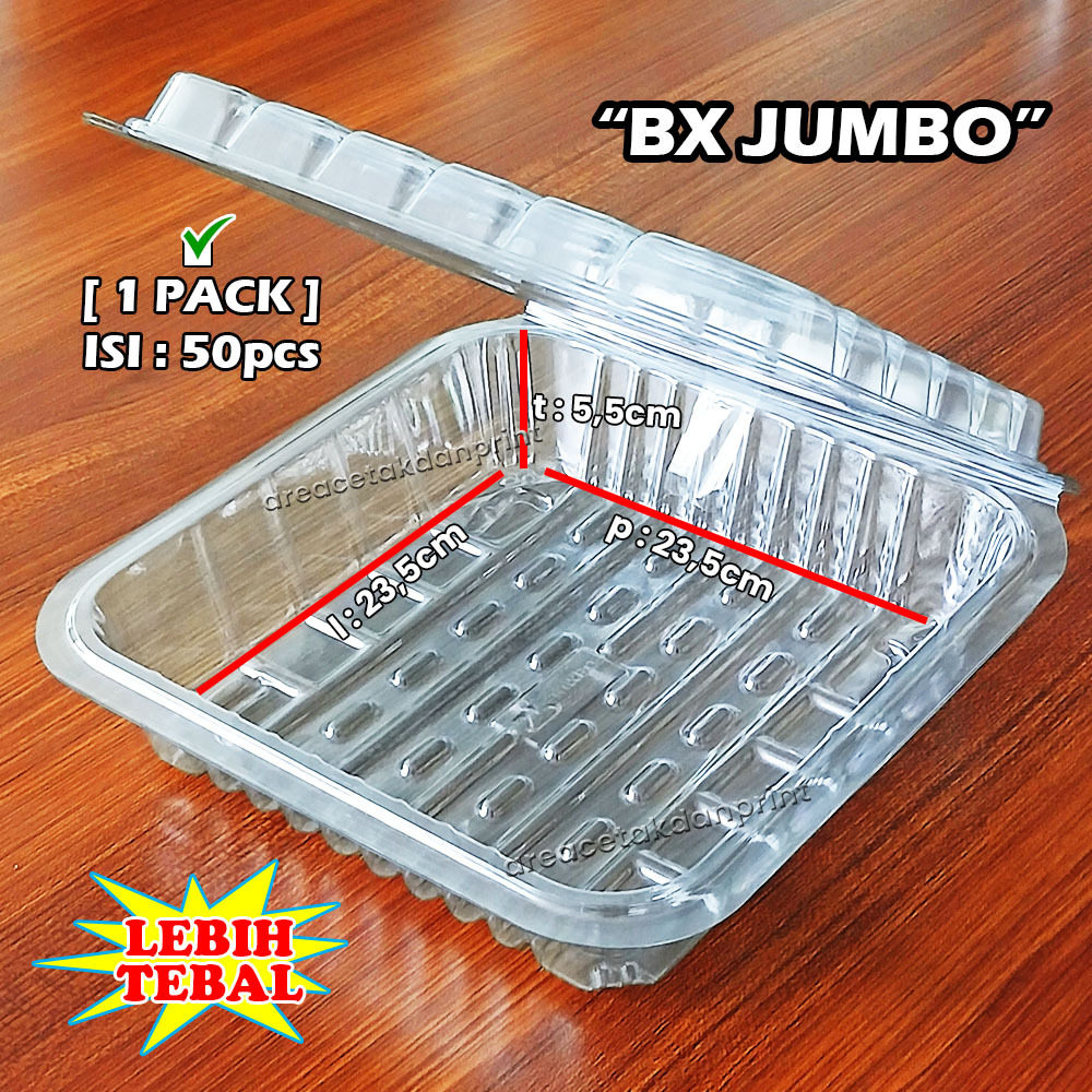 Jual PLASTIK MIKA KUE BX JUMBO / BOX MIKA KUE BOLU BESAR / MIKA KOTAK ...