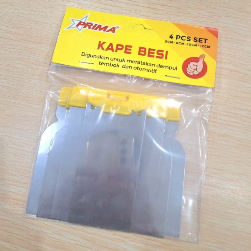 Jual Prima Kape Besi isi 4 pcs (5, 8, 10, 12 cm) / scrapper besi ...