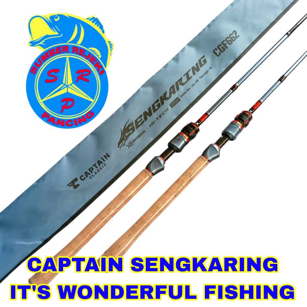 Jual Joran Ultralight Captain Sengkaring Carbon Solid 662 & 702 ...